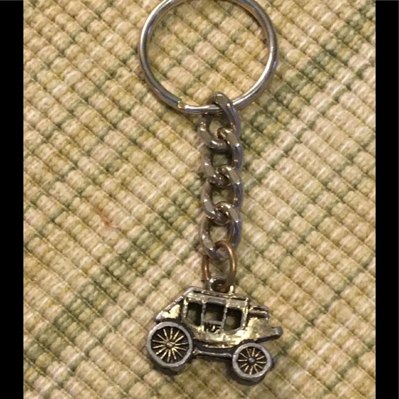 Accessories | Vintage Wells Fargo Wagon Chariot Gold Key Chain Ring ...